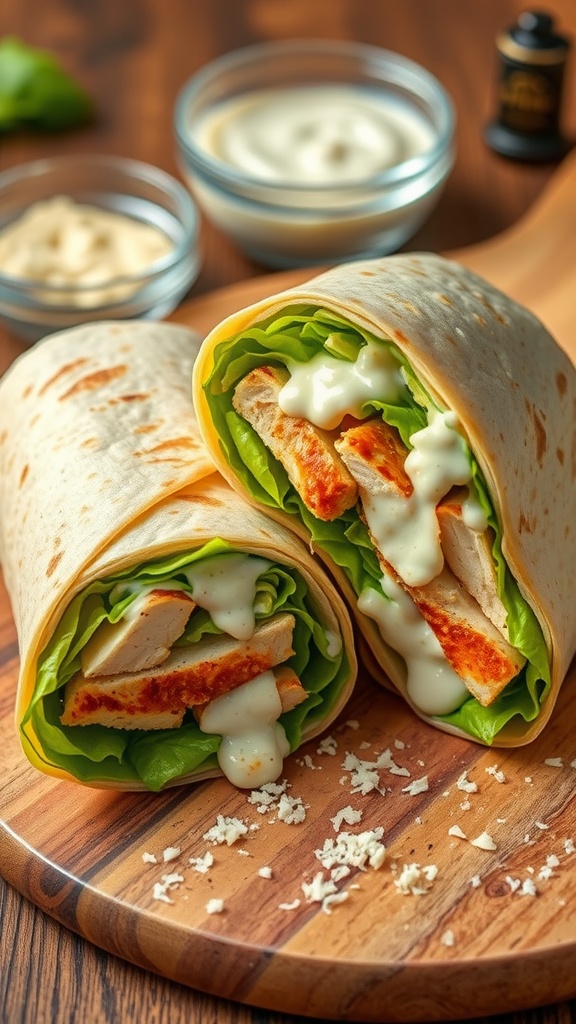 Delicious Chicken Caesar Sandwich Wraps